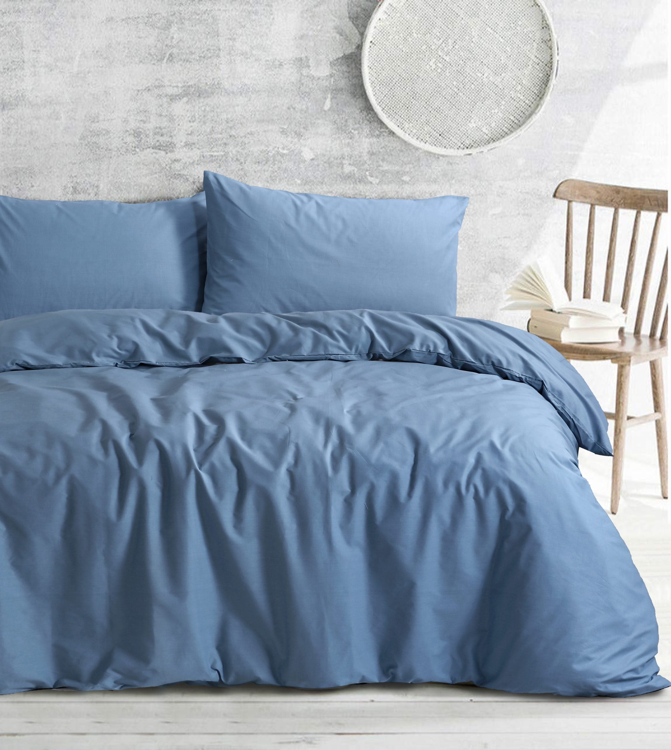 Refined Simplicity Plain Quilt Cover Set – Cotton Rich Comfort with a ...